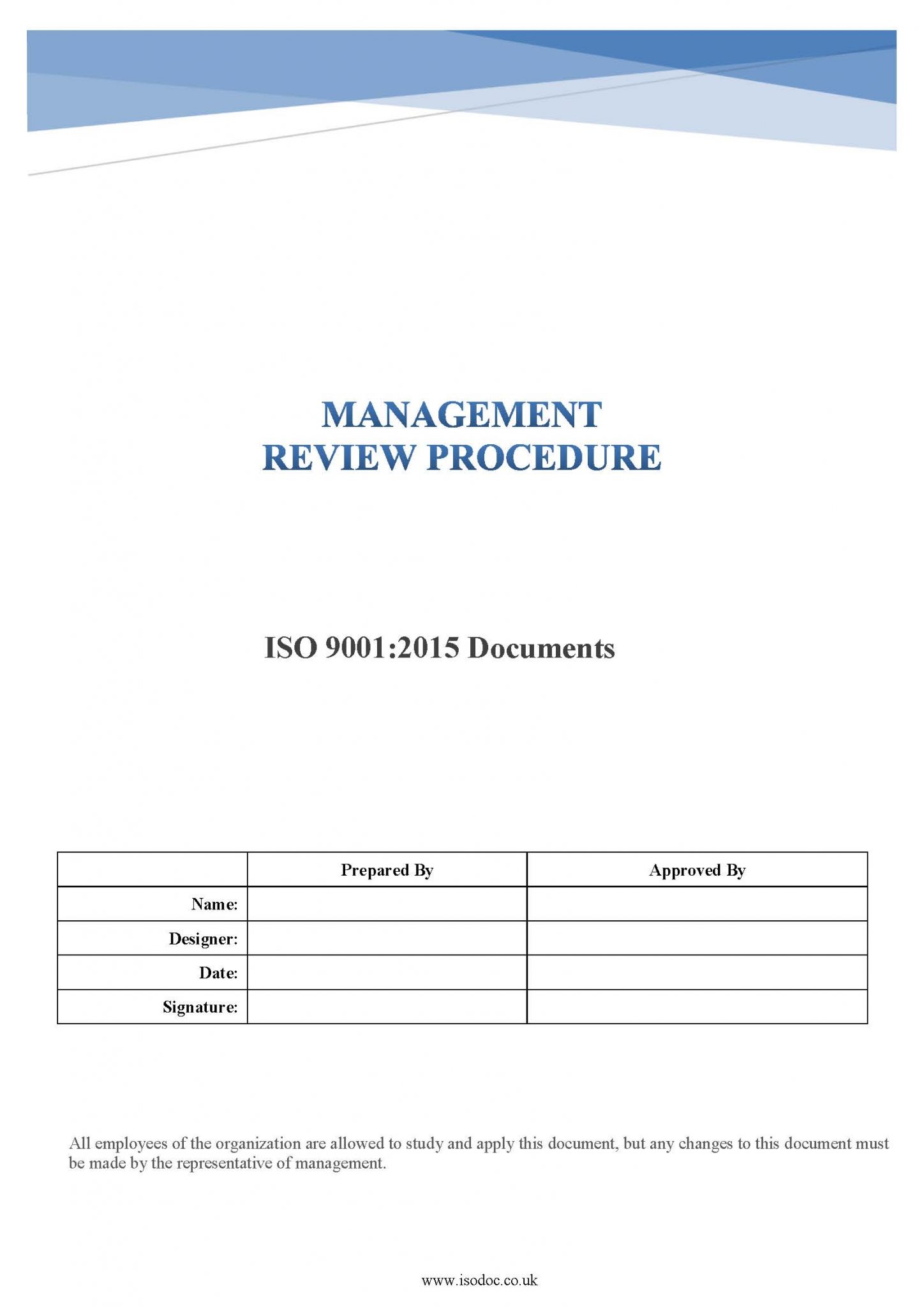 management-review-procedure-iso-90012015 ISO DOC GROUP provider
