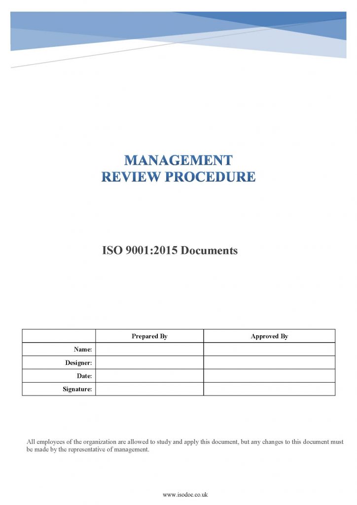 management-review-procedure-iso-90012015 ISO DOC GROUP provider
