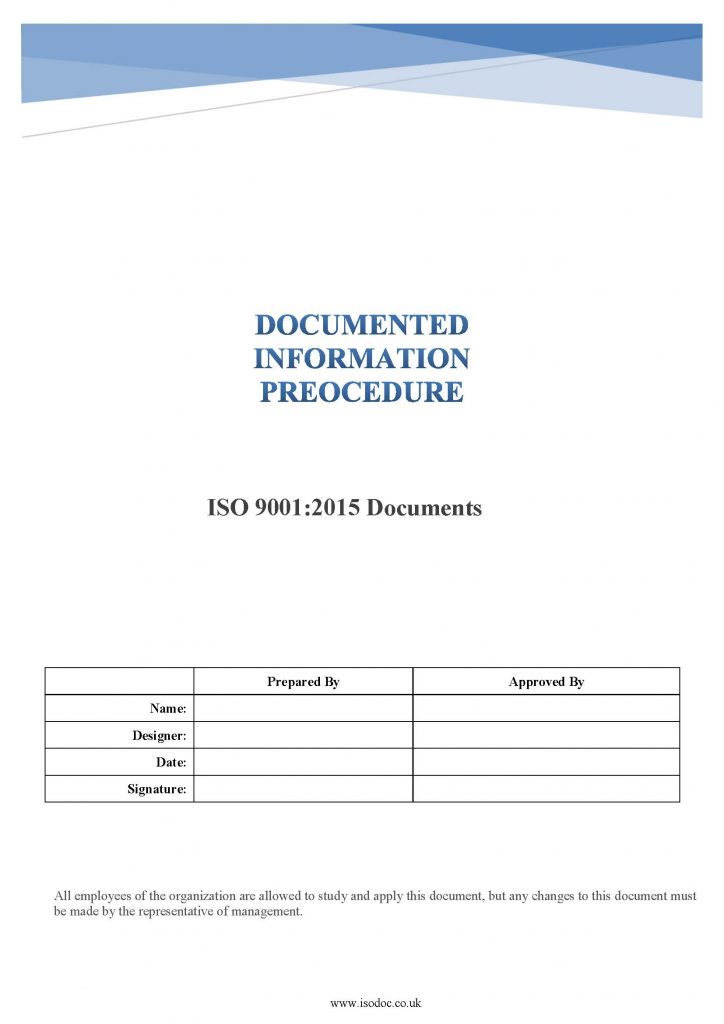 documented information procedure