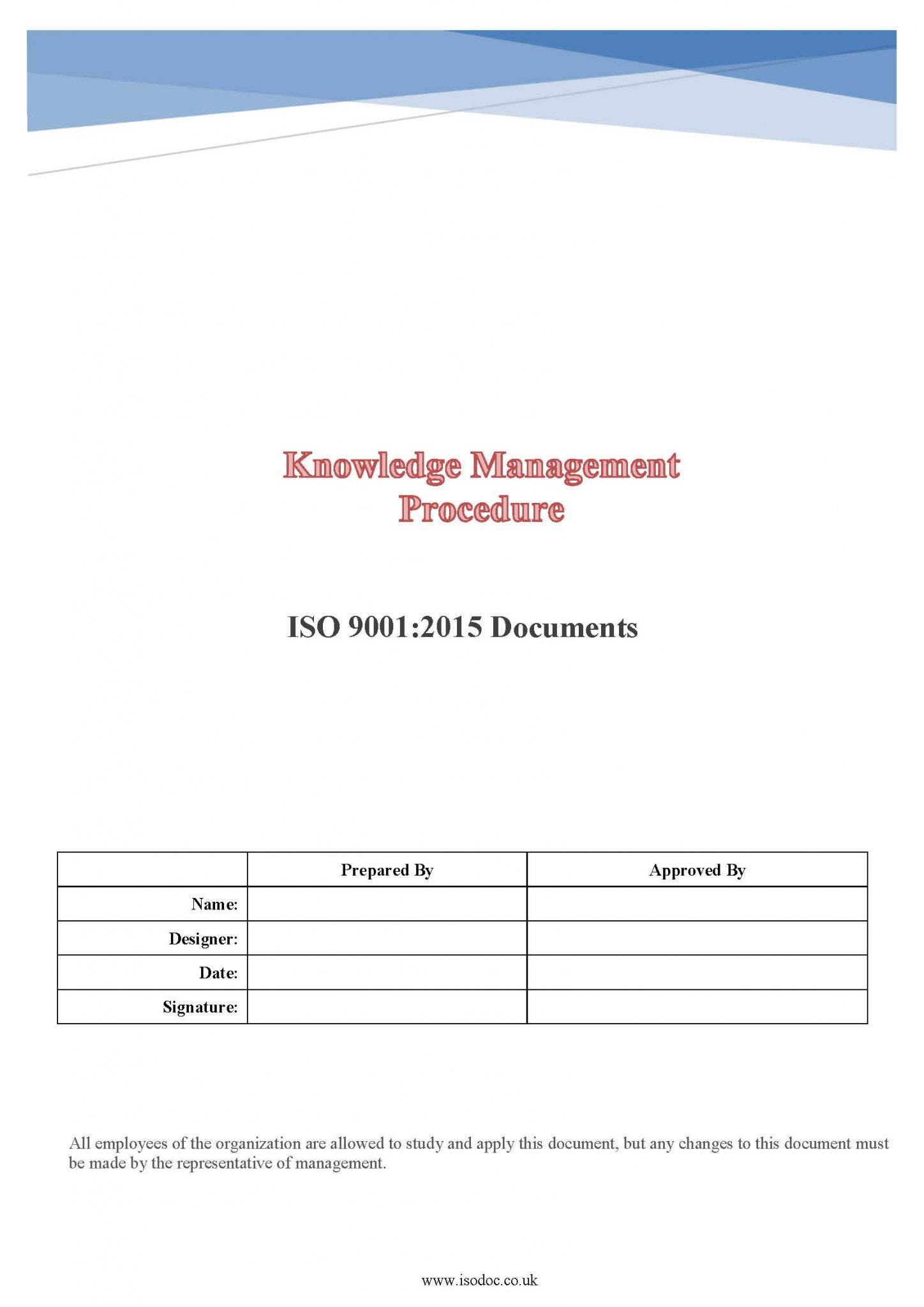 Download-knowledge-management-procedure - ISODOC GROUP