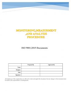 monitoring measurement and analysis procedure ISODOC Documentation Toolkit