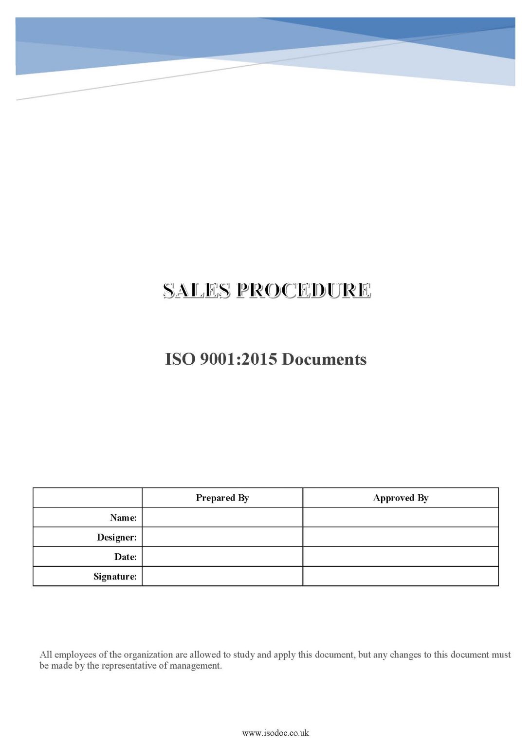 ISO 45001 Procurement Procedure - ISODOC Documentation Toolkit