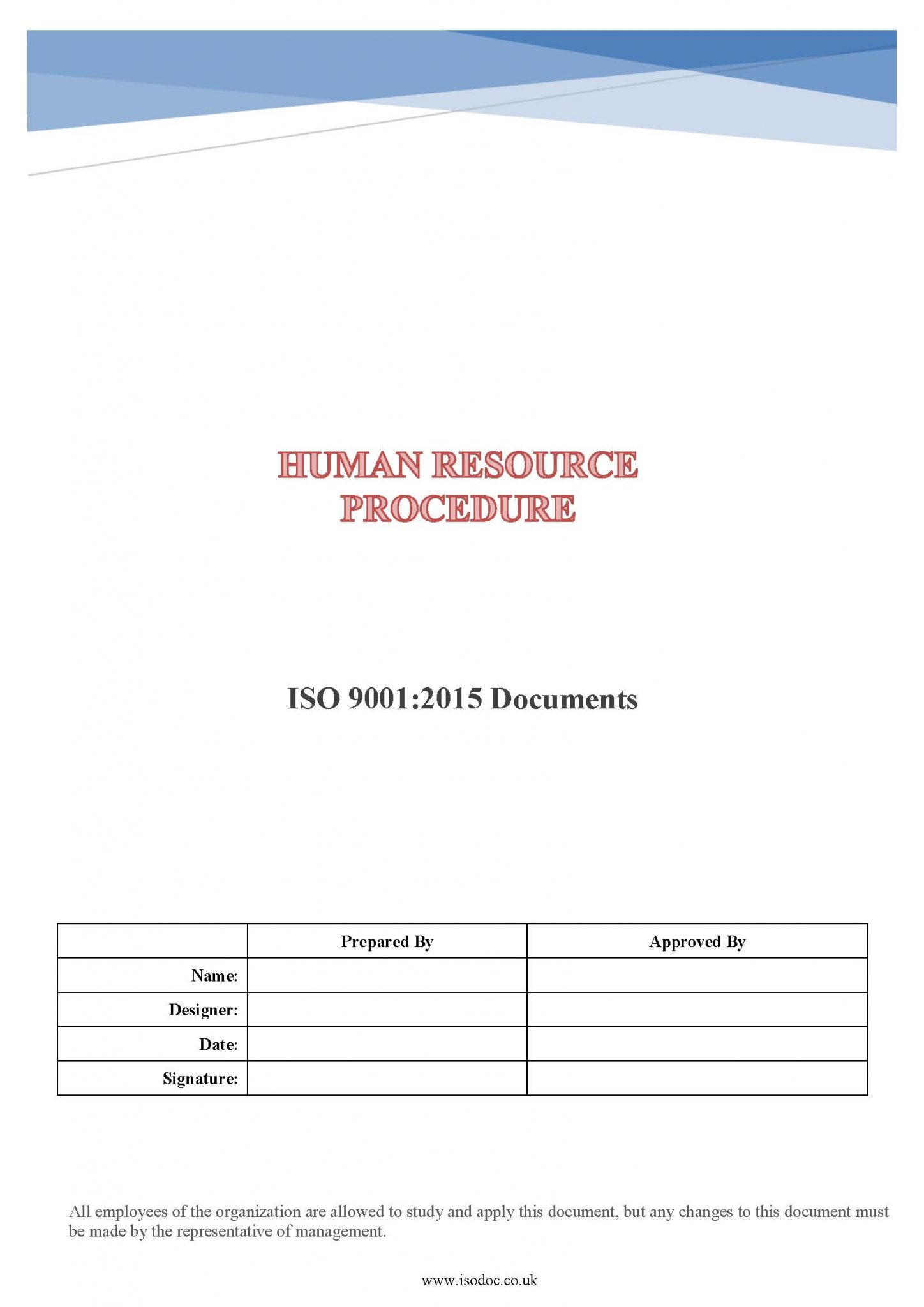 human-resource-procedure ISODOC GROUP PROVIDER OF ISO DOCU