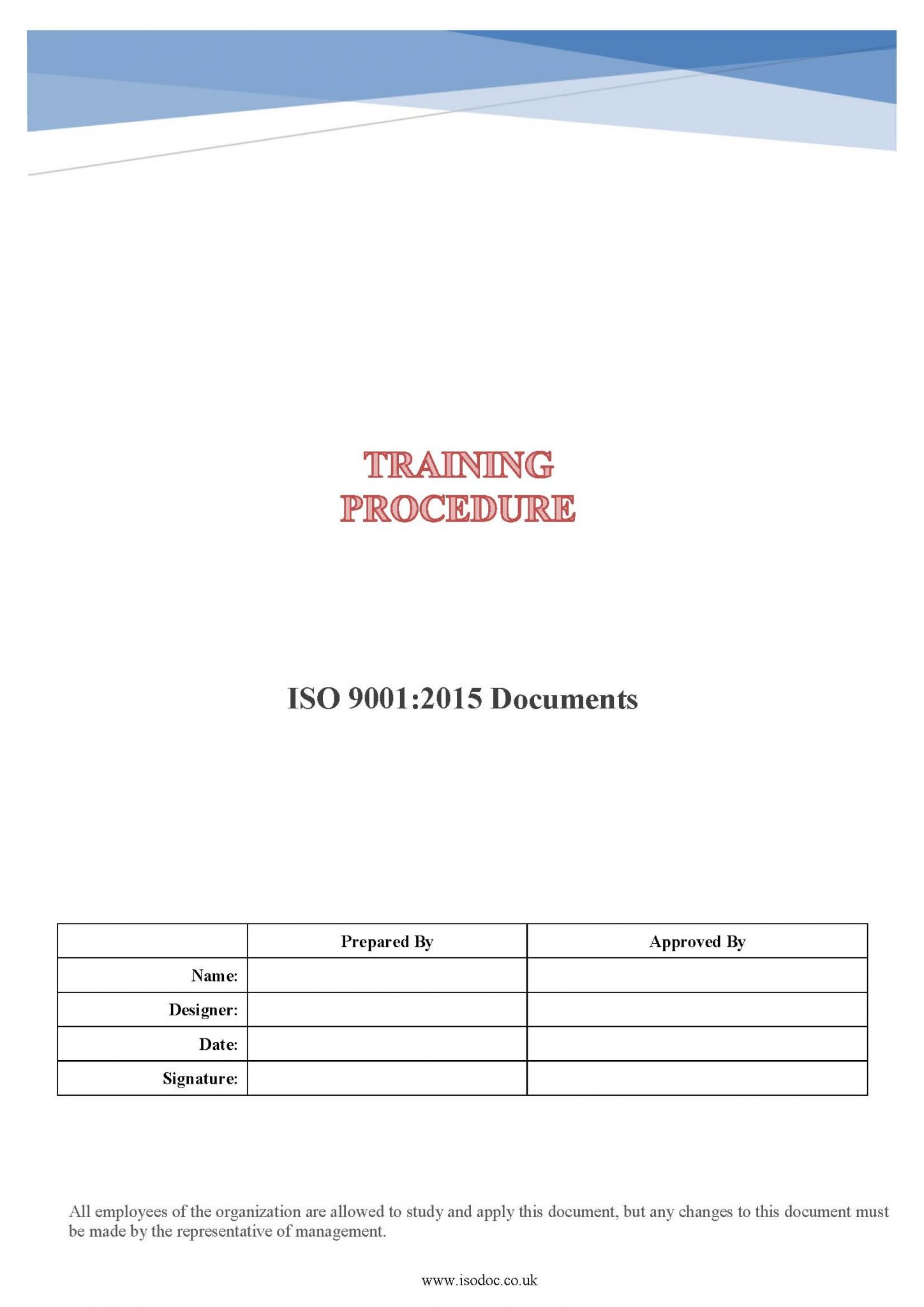 ISO 9001 procedures download - ISODOC GROUP
