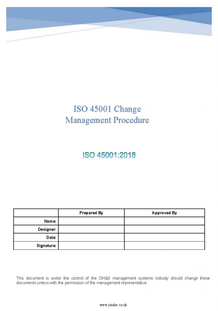ISO 45001 procedures