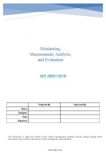 Monitoring, Measurement, Analysis, and Evaluation Procedure