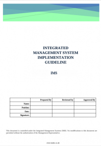 Integrated Management System (IMS) toolkit